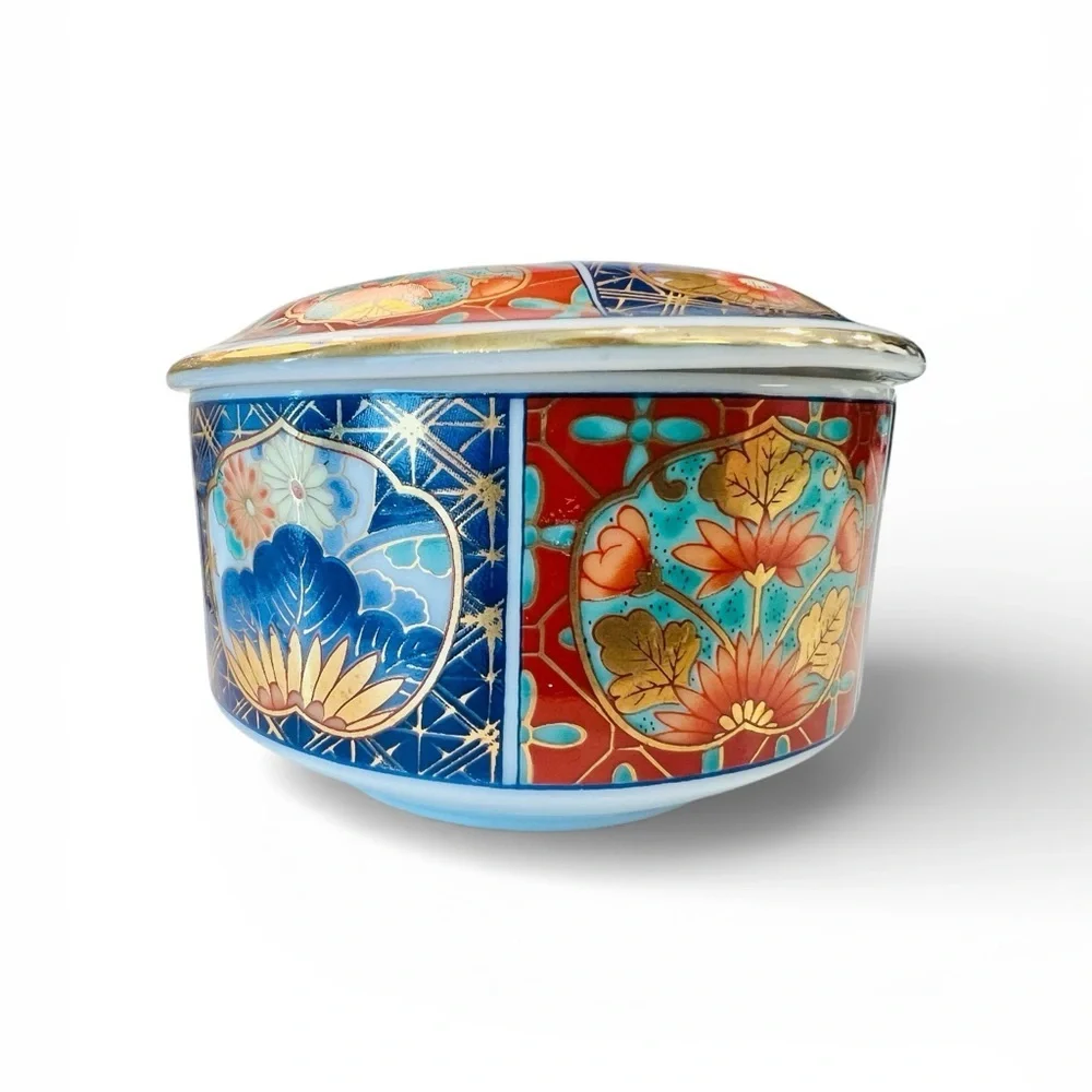 OMC Japan | Art | Vintage Omc Japan Imari Style Lidded Bowl Gold Gilt ...